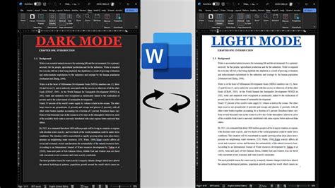 How To Enable Or Disable Microsoft Word Dark Mode Youtube