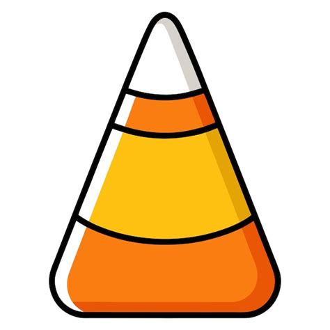 Halloween Candy Corn Cartoon Vector Icon Illustration Flat Cartoon Style Premium Ai Generated