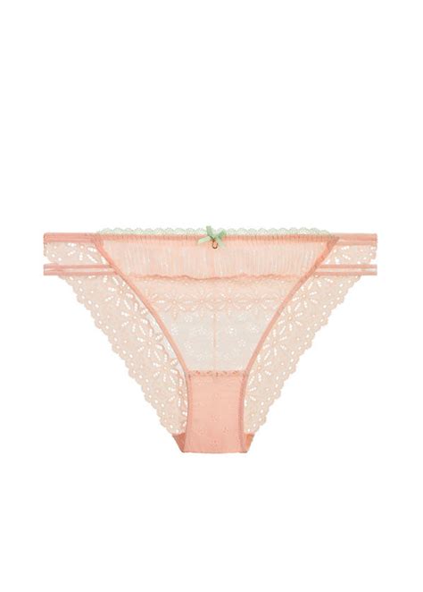 Annie Seductive Floral Pink Lace Brief Panties