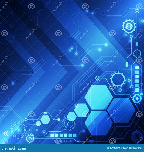 Vector Abstract Digital Technology Concept Background Stock Vector Illustration Of Energy