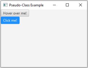 Javafx Pseudo Classes Button Styling