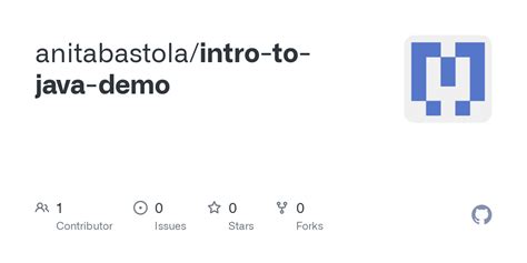 Github Anitabastola Intro To Java Demo