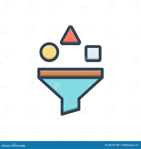 Icono De Ilustración De Color Para La Variedad De Ordenación Y El Tipo