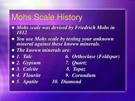 Ppt Mohs Scale Of Hardness Powerpoint Presentation Free Download