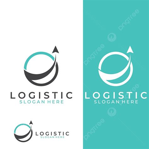 Logo Perusahaan Logistik Yang Efisien Dengan Panah Dan Ikon Pengiriman