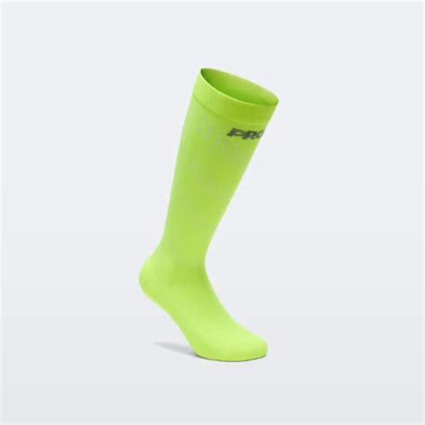Meias Pelo Joelho Comptech Cushioned Neon Yellow Performance E