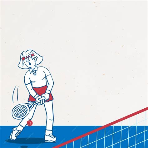 Женщина играет в теннис вектор Бесплатно векторы