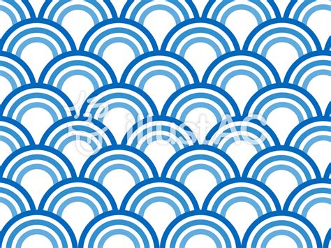 うろこ模様（小）イラスト No 751056／無料イラストなら「イラストac」