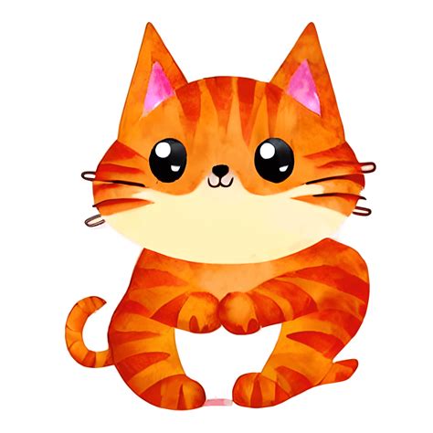 Anime Chibi Ginger Cat Graphic · Creative Fabrica