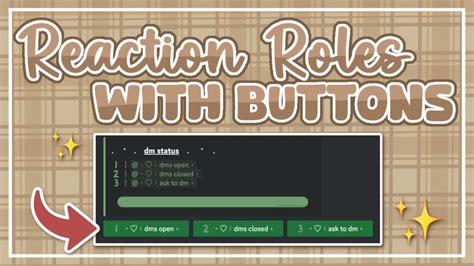 Discord Reaction Roles With Buttons Tutorial Lenility Youtube