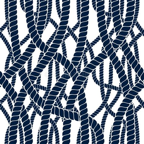 Seamless Pattern Rope Woven Vector Abstract Illustrative Background