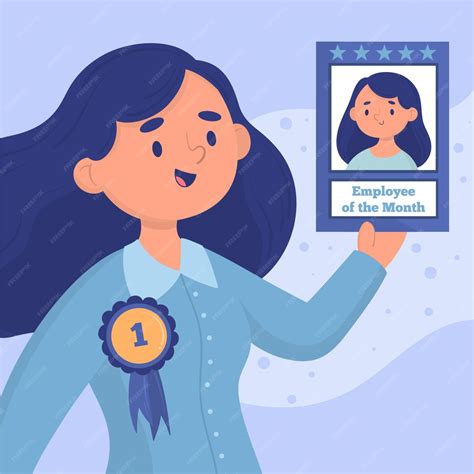Empleado Del Mes Concepto Ilustrado Vector Gratis