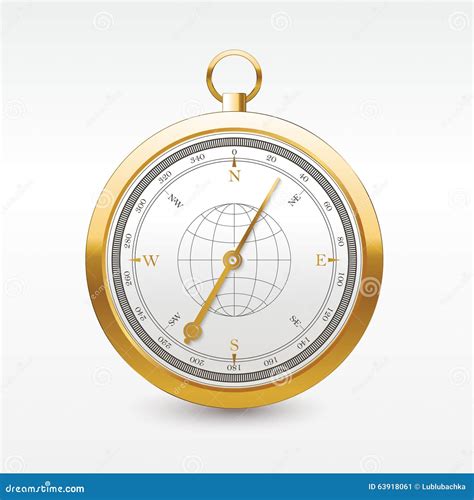 Vintage Wind Rose Golden Compass Vector Wind Rose