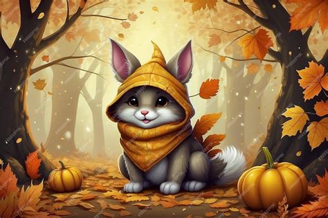 Premium Photo Adorable Autumn Fantasy Critters For Desktop