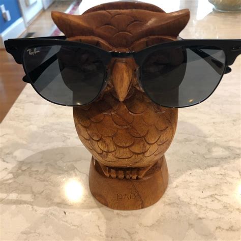 Owl Eyeglasses Stand Glasses Holder Wooden Bird Sculpture Handmade