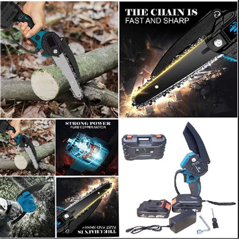 Saws The Portable Electric Chain Saw Uses Two 25v 7500mah Lithium