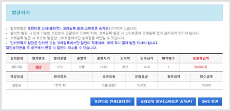 코레일 승차권 반환 방법과 환불 수수료 Ktx 기차 예매 시 알아둘 점 네이버 블로그