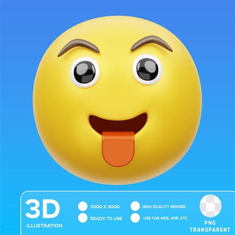 Premium Psd Psd Tongue 3d Illustration