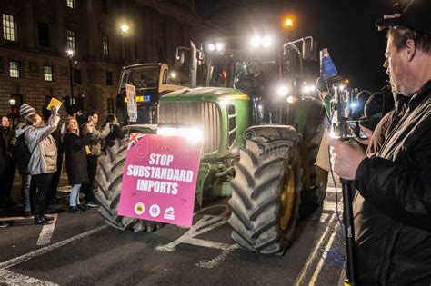 Westminster London Uk British Farmers Demonstration Outside The