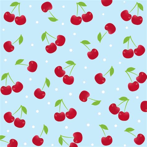 Premium Vector Cherry Pattern