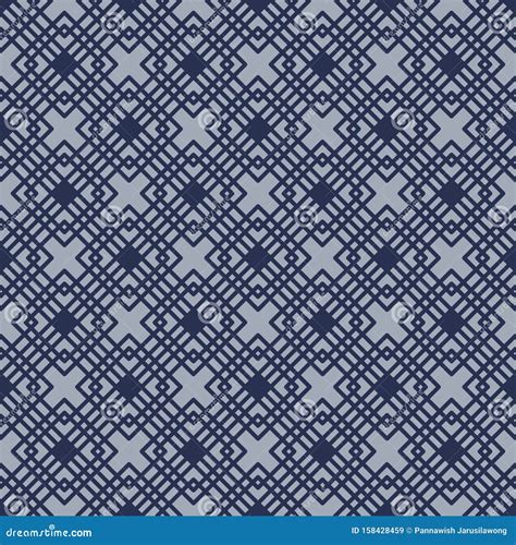 Japanese Overlapping Square Seamless Pattern Stock Vector Illustration Of Modern Line 158428459