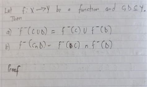 Solved Let Fx→y Be A Function And Gd⊆y Then A