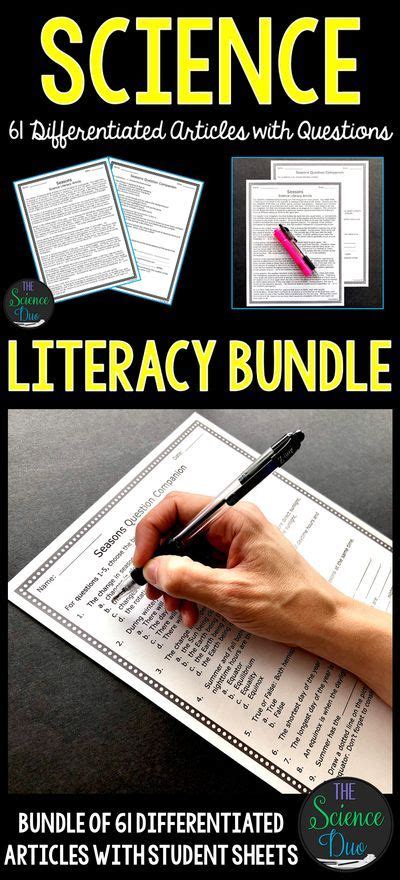 Science Literacy Bundle Science Reading Articles Science Literacy