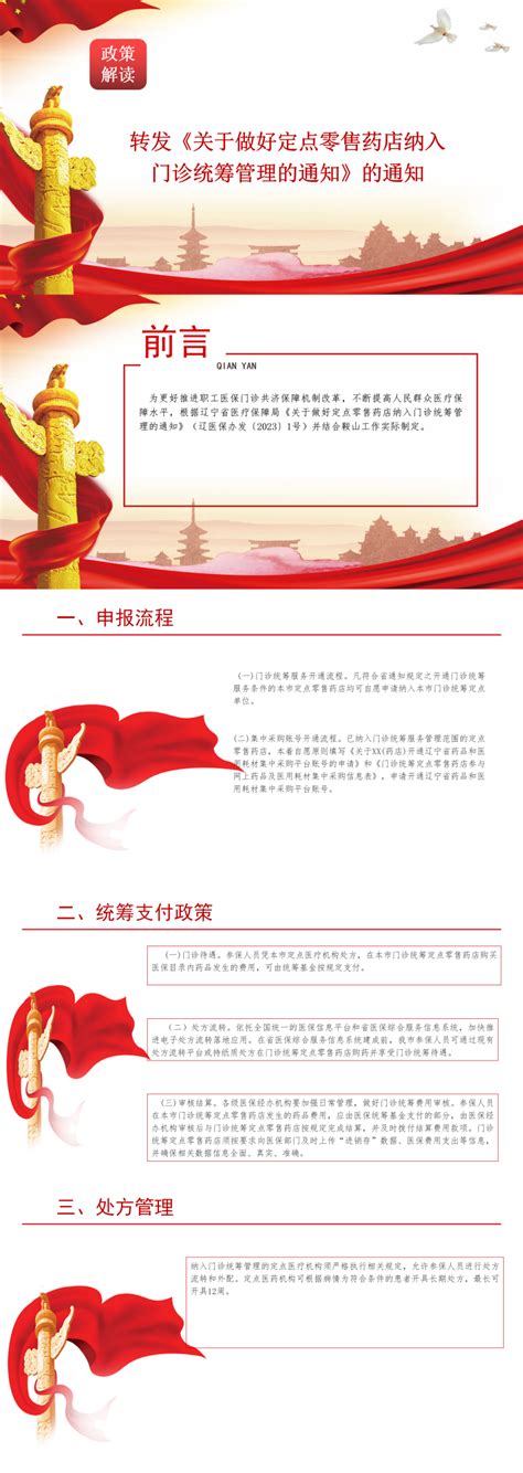《转发关于做好定点零售药店纳入门诊统筹管理的通知》文件解读 文件解读 鞍山市医疗保障局
