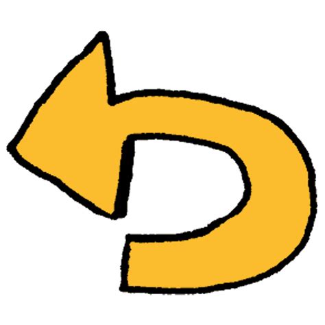 左向きにuターンする矢印のフリーイラスト フリーイラスト・クラシック（フリクラ）