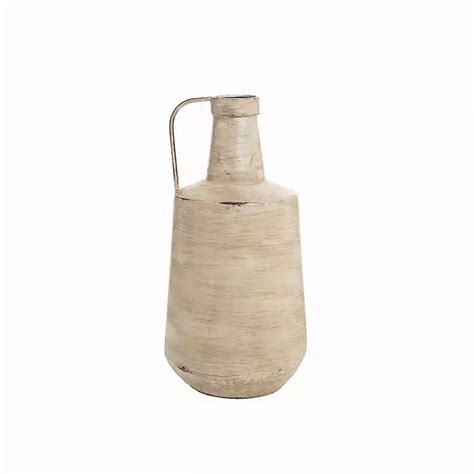 Whitewashed Tall Metal Vase Kirklands Home