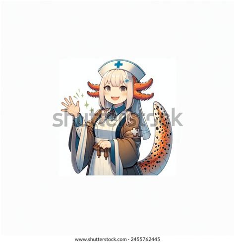 Anime Artistic Image Ajolote Woman Smiling Ai Generated Image