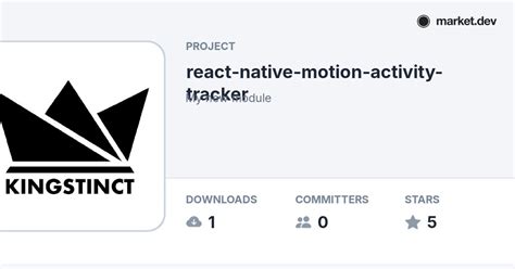 React Native Motion Activity Tracker Ecosystem Directory Marketdev
