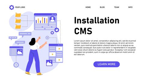 Cms Installation Web Banner Content Management System Creation And Modification Of Digital