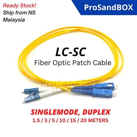 LC SC Single Mode Duplex Fiber Optic Patch Cord Cable For LAN CCTV FTTH M M M M M M