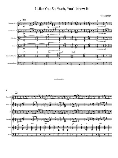 I Like You So Much Youll Know It Score And Parts 1 Pdf