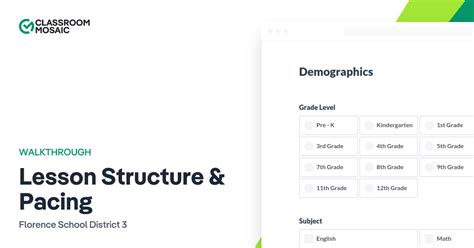 Lesson Structure And Pacing Teacher Observation Form