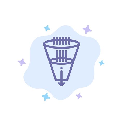 Data Filter Filtering Filtration Funnel Blue Icon On Abstract Cloud Background 15722213 Vector