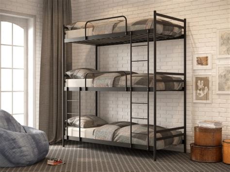 Трехъярусная металлическая кровать Comfort Trio со скидкой. Кровати от ...