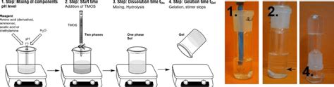 Schematic Procedure Of Solgel Process Left With Constant Reaction
