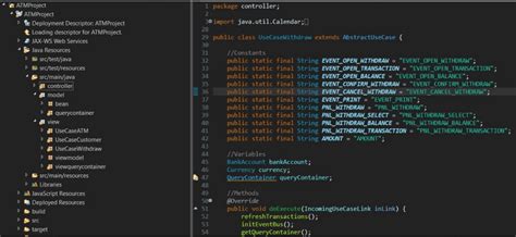 Shows A Portion Of Java Code Of The Usecasepanelwithdraw Java Class Download Scientific Diagram