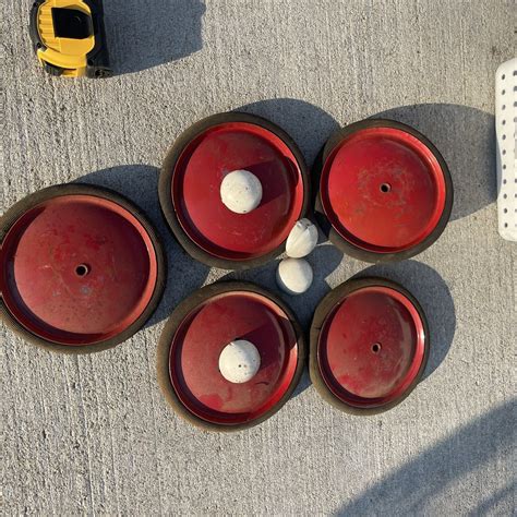Set Of 5 Vintage Official Soap Box Derby Car Wheels W Rubber Tires
