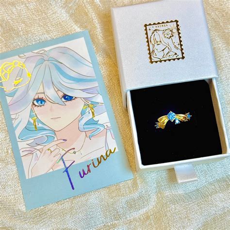 Furina Ring Genshin Impact Sterling Silver Jewelry Collection Etsy