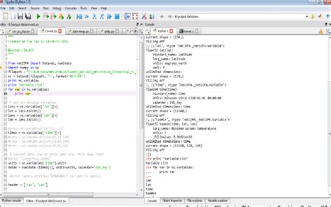 Information About Climate Variables In Netcdf File Download