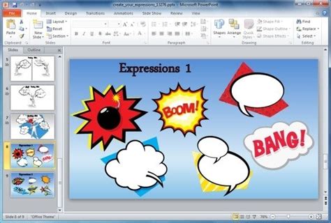 Create Custom Expressions With Graphics Using Powerpoint Template
