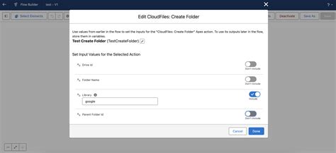 Create Folder Flow Action Cloudfiles Salesforce