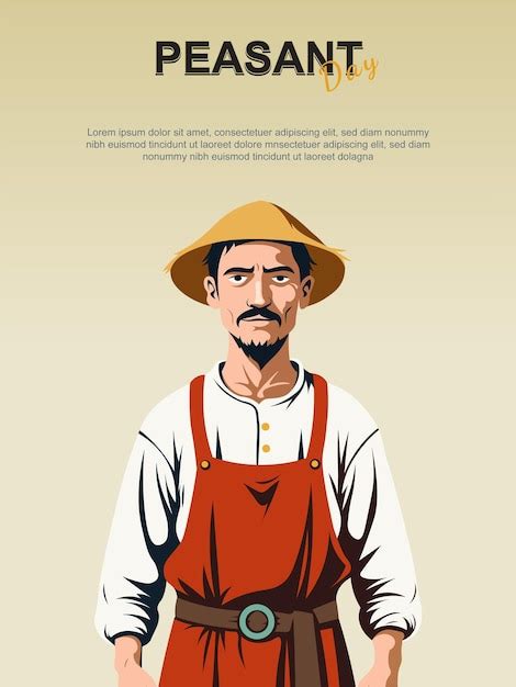 Premium Vector Peasant Day Background