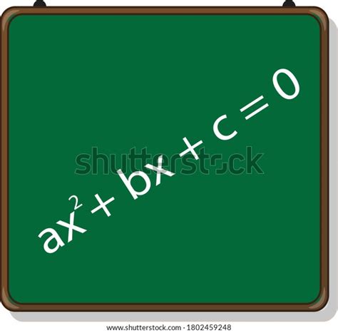 Standard Form Quadratic Equation On Green Stock Vector Royalty Free