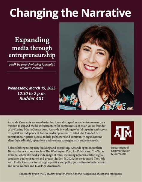 We Hosted Award Winning Journalist And Entrepreneur Amanda Zamora At Texas Aandm University Today