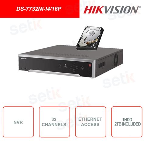 DS 7732NI I4 16P Enregistreur vidéo réseau NVR Hikvision 32 canaux