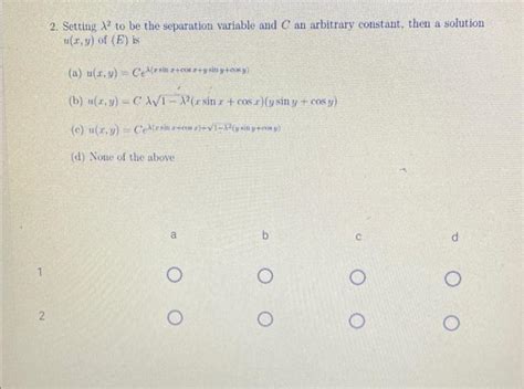 Solved Consider The Following Pde